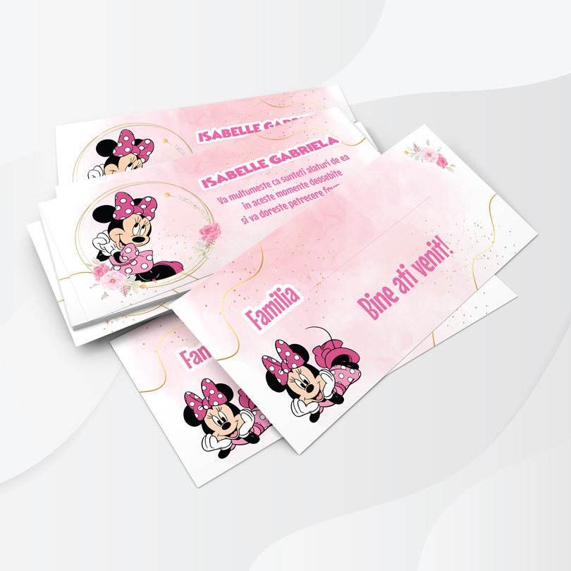 Plicuri cu Minnie Mouse pentru darul de botez, 20x9cm, carton lucios ...