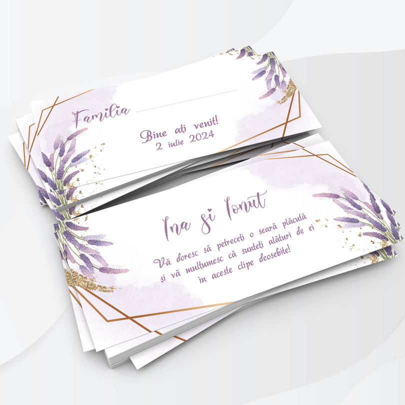 Plicuri de bani pentru nunta cu lavanda si fundal mov, carton lucios ...