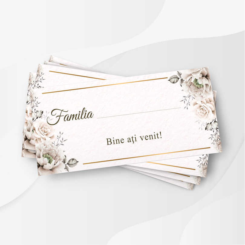 Plicuri nunta cu Flori Albe, 20x9cm, carton lucios de 240g, calitate ...
