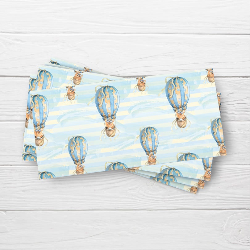 Plicuri bani botez Ursuletul Calator pentru baietei, 20x9cm, culoare ...