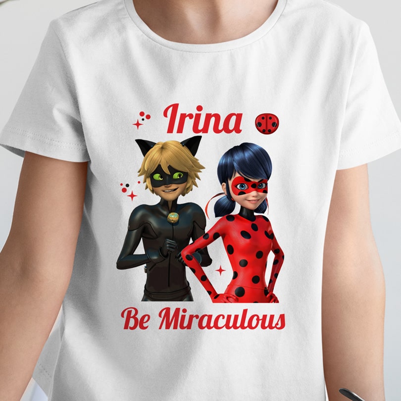 Tricou Ladybug Motan Noir personalizat, rezistent la spălări, Regular ...