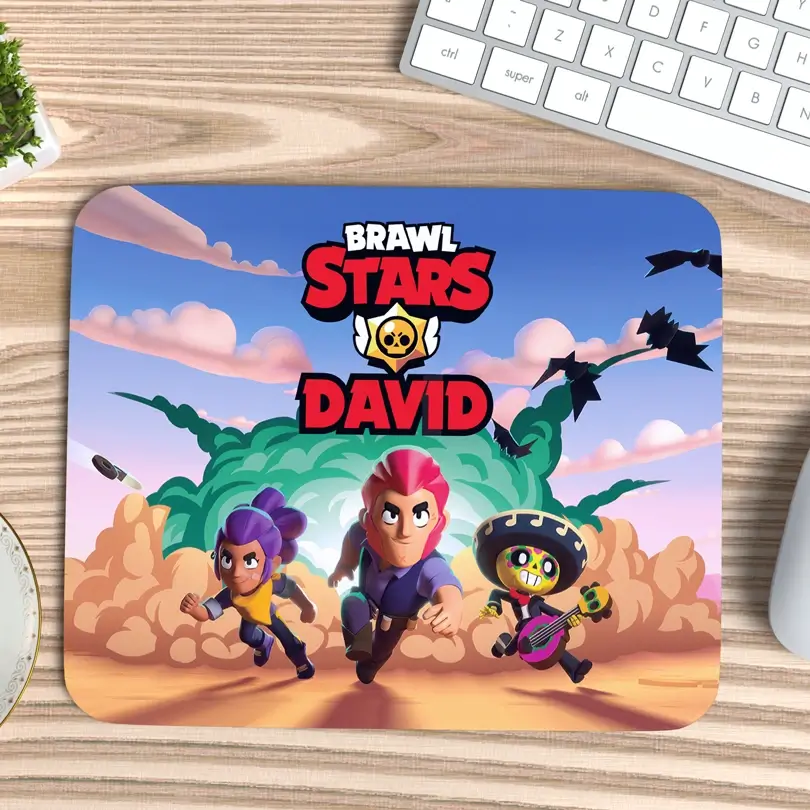 Mouse Pad Brawl Stars personalizat cu nume, 28x20cm ⋆ Evestory.ro